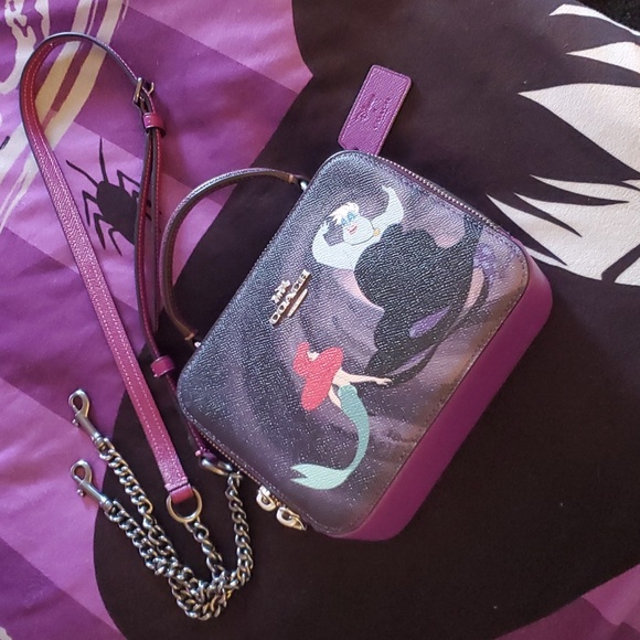 Coach | Bags | Coach X Disney Little Mermaid Box Crossbody Features ...